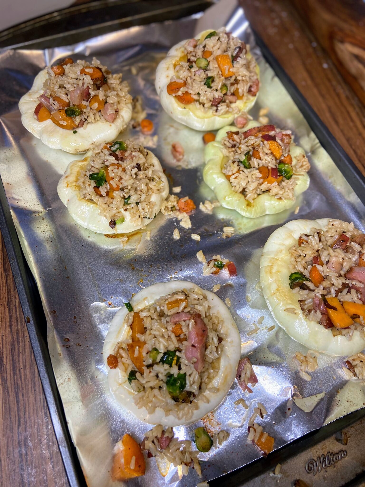 Rice and Pancetta Stuffed Squash · Jess in the Kitchen