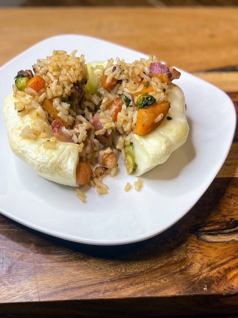 Rice and Pancetta Stuffed Squash · Jess in the Kitchen