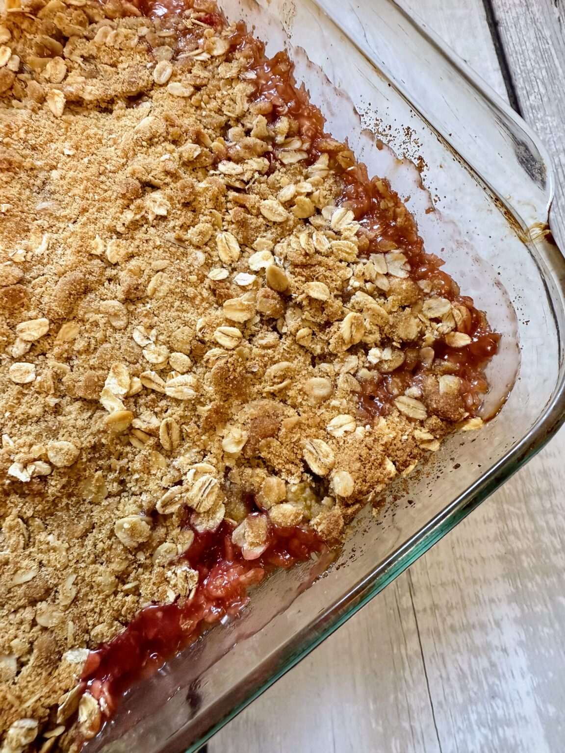 Cherry Rhubarb Crisp · Jess in the Kitchen